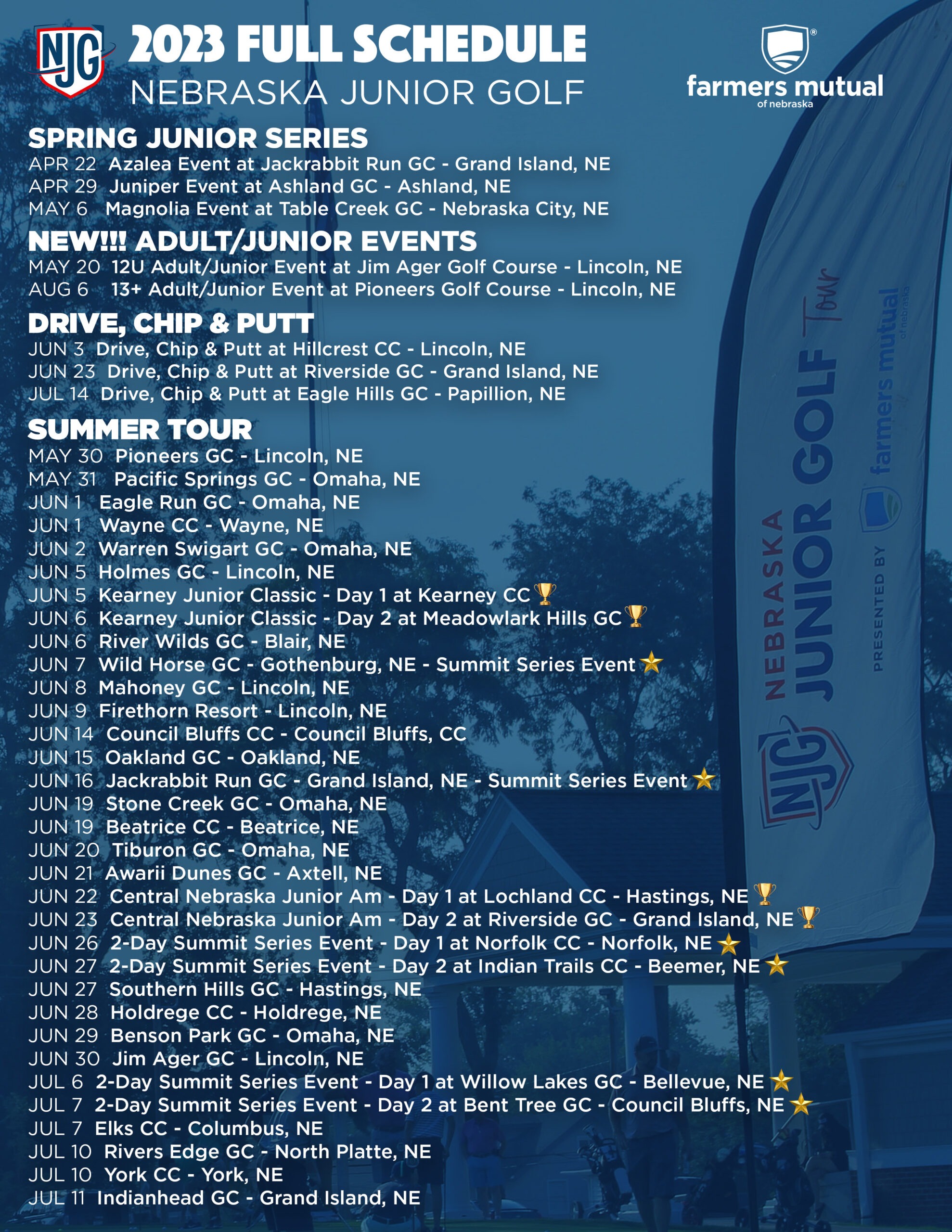 2023 NJG Schedule Has Been Released